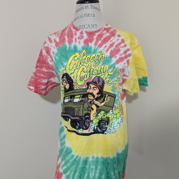 Source Unknown | Tops | Cheech And Chong Tiedyed Cartoon Fashioned Tee ...